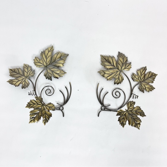 PartyLite | Accents | Partylite Grape Leaf Sconce Holder Silver Bronze ...